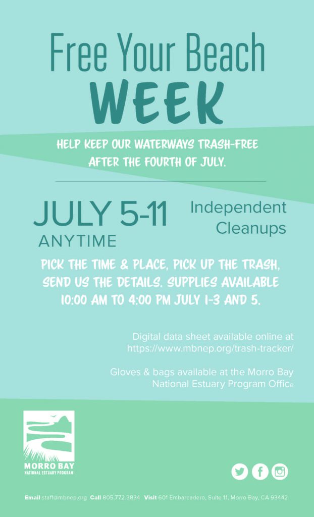 Free Your Beach Week_Cleanup Poster 2019 - Morro Bay National Estuary ...
